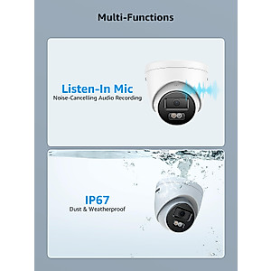 ANNKE C800 4K PoE Security Camera with AI Human/Vehicle Detection, IP Cam with Audio,Wide Angle, Remote Access, 100 FT 2.0 Night Vision, IP67, H.265+, Support to 512GB TF Card