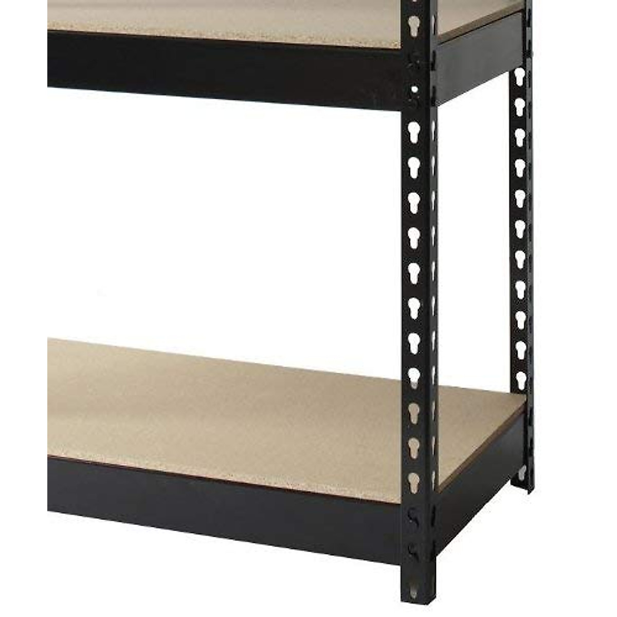 Hirsh Industries 3800 Series Shelving, 30" W x 16" D x 60" H, Black