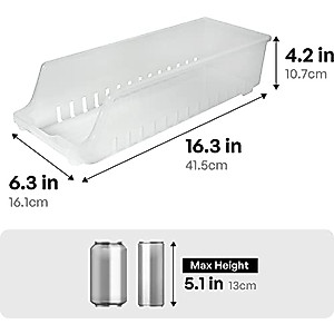 carrotez Soda Can Organizer 11-12 Standard Cans, Beverage Organizer for Refrigerator Pantry Freezer Kitchen Organization and Storage, Beverage Soda Dispenser Plastic BPA Free Storage Rack