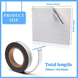 Attic Armour Attic Fan Cover, Attic Fan Cover Whole House Fan Cover Household Attic Fan Insulation Cover with Flexible Magnetic Tape Self Adhesive Magnet Strips for Ceiling Shutter (48 x 36 Inch)