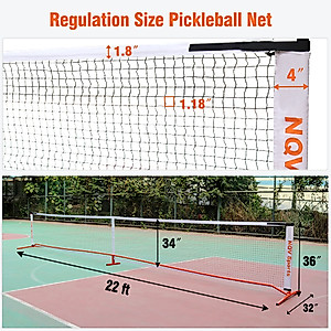 Horseshoe Tossing Game Kit & Pickleball Net with 4 Pickleballs