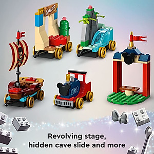LEGO Disney 100 Celebration Train Building Toy 43212 Imaginative Play, Fun Birthday Gift for Preschool Kids Ages 4+, 6 Disney Minifigures: Moana, Woody, Peter Pan, Tinker Bell, Mickey & Minnie Mouse