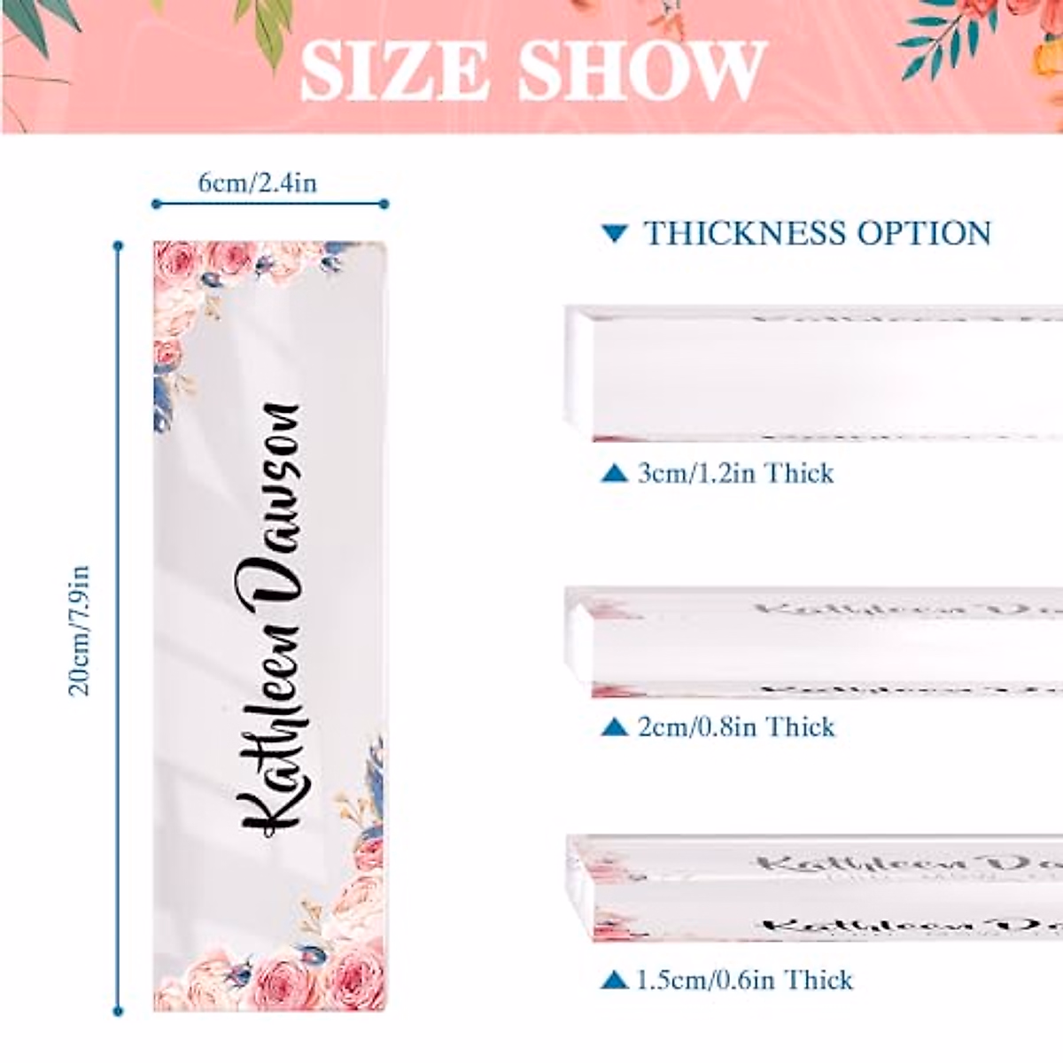 Custom Name Plate for Desk-Personalized Office Gifts, Promotion Gift for Colleagues, Daughters, Employees, Wife, Bosses and Teachers (Double Sided)