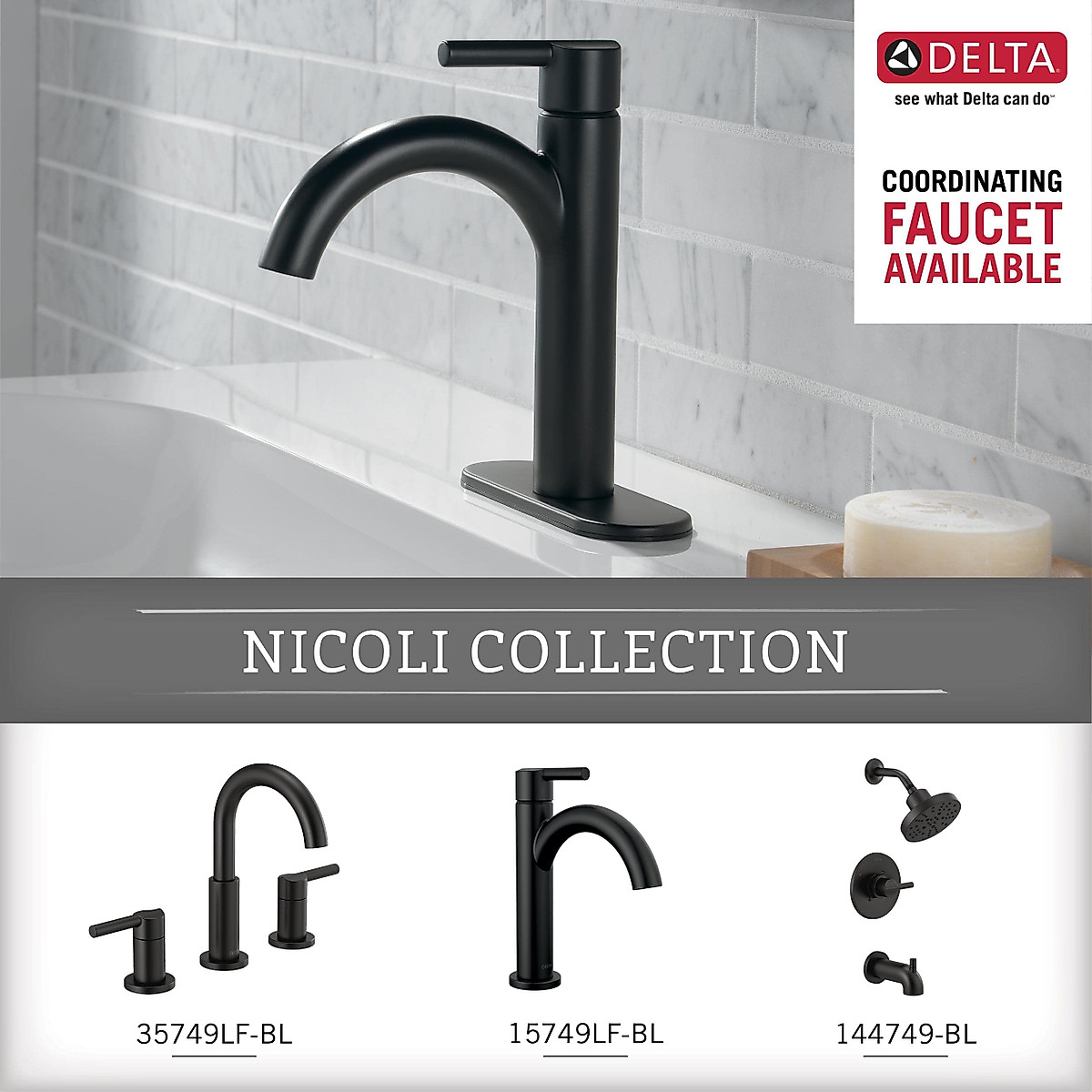 Delta Nicoli (1-Pack) Towel Hooks Matte Black Double Bathroom Hooks Wall Mounted for Robes & Towels Hand Towel Hook Holder Kitchen, Bathroom Accessories NIC35-MB