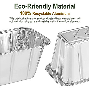 MESTAEK Grease Cup Liners (50 Pack), Compatible Replace Blackstone Griddle Drip pan Liners for 36" 30" 28" 22" 17" Griddles, Disposable Aluminum Foil Catch Grease Pan, BBQ, Baking, Cooking, Roasting