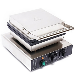 Commercial Round Waffle Maker, Mini Belgian Waffle Iron 16 Grids 1750W Electric Nonstick Waffle Machine Maker Stainless Steel Waffle Baker for Restaurant, Snack Bar, Bakery