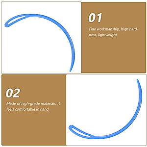 SEWACC 50pcs Yarn Darning Needles Random Color Curved Sewing Needle Weaving Crochet Needle Tapestry Needle Wool Needles Sweater Needles Darning Needle for Wig Making Carpet