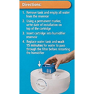 Protec Demineralization Cartridge, Pack of 1, Blue, PDC51V2 - Demineralization Cartridge for Humidifier Works to Collect White Dust