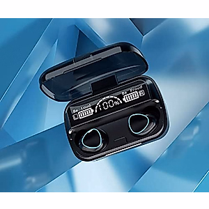 True Wireless Bluetooth 5.3 Earbuds Upgraded 9D HiFi Noise Cancelling Built-in Mic Waterproof AI w/3D Touch High-Fidelity Stereo Sound, Built-in Mic for Apple iPhone Android Laptops Running Gym