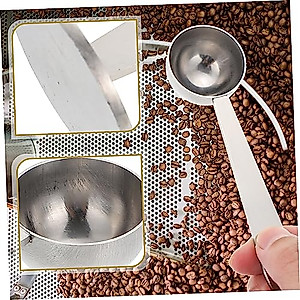 KITANDOVE 2pcs Powder Hammer Measuring Spoon Coffee Bean Pressers Coffee Machine Dual-use Coffee Spoon Coffee Hand Tampers Tea Spoon Tool Coffee Beans Stainless Steel Tampers Silver