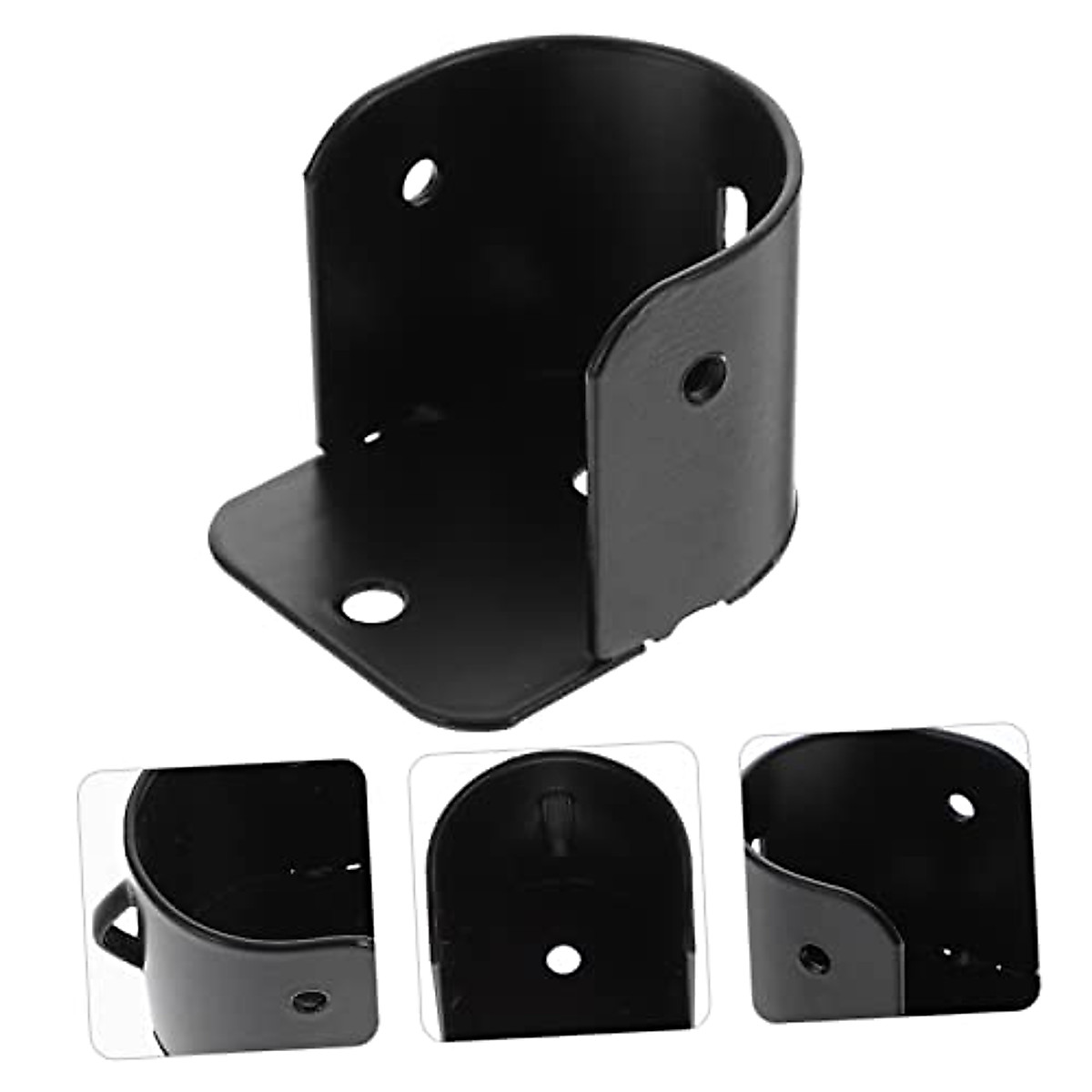 Cabilock 8 Pcs Closet Flange Code Curtain Accessories Shelves Brackets Shower Rod Holder Shower Rod Support Curtain Rod Hanging Brackets Shower Curtain Pole Socket U Shape Shelf Support