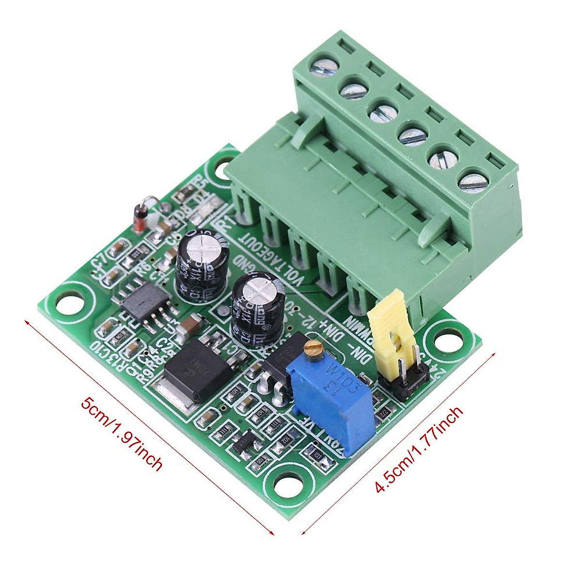 Nitrip Conversion Module, 1-3KHZ 0-10V PWM Signal to Voltage Converter Module Digital Analog Board