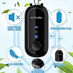 Portable Air Purifier Necklace, Personal Wearable Negative Ionizer Air Cleaner for Adults and Kids