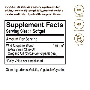 Solgar Wild Oregano Oil, 60 Softgels - Oregano Oil Concentrate - Immune Support - Includes Natural Antioxidant Phytochemicals - Non GMO, Gluten Free, Dairy Free - 60 Servings