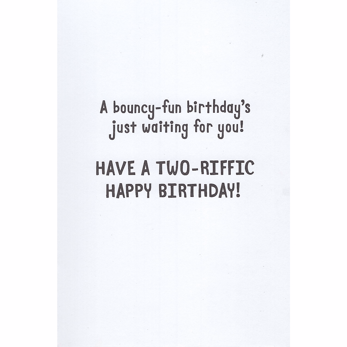 Winnie the Pooh Happy 2nd Second Birthday Card (Age 2) Featuring Tigger - Turning 2 is Fun, Fun, Fun! A Bouncy-Fun Birthday's Just Waiting for You! Have a TWO-RIFFIC Happy Birthday!