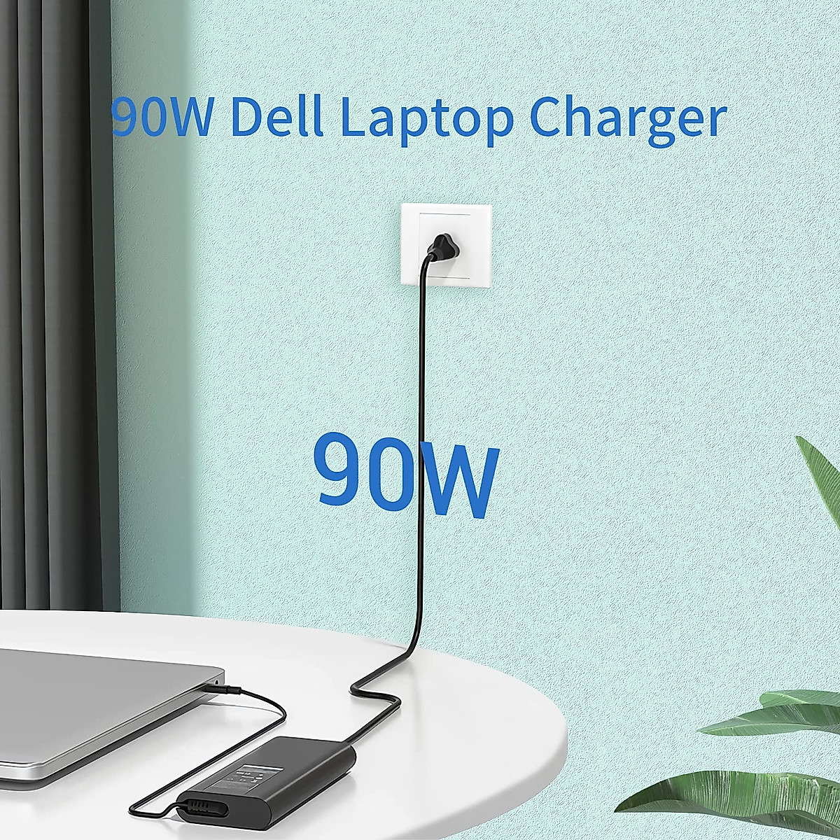 90W USB C Replacement for Dell XPS 13 9360 Type C Adapter Power Cord