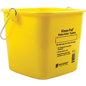 San Jamar Kleen-Pail® Plastic Cleaning Bucket 6 Quarts Yellow