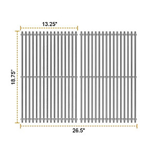 SafBbcue 66802 Genesis II Grates Replacement Parts for Weber Genesis II E-310 E-315 E-325 E-330 E-335 S-310 S-335 SE-310 SE-335 66095 Grill Grids -Stainless Steel