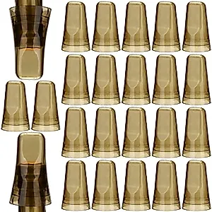 ZEAYEA 24 Pieces Pour Spout Covers, Universal Liquor Pourer Cover, Translucent Liquor Bottle Pour Dispenser Spout Dust Covers, Plastic Pour Dust Caps for Home Kitchen Tools Supplies