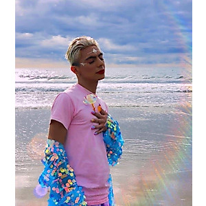 Mermaid Face Gems Stick Jewels for Women Cosplay Mermaid Halloween Club Eye Face Gems Makeup Stickers on Rave Party Gift for Kids Eye Face Jewels Temporary Tattoos Festival Concert Dress-up