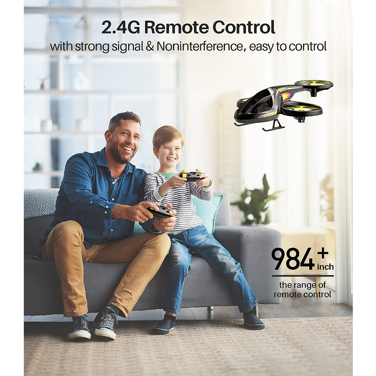 SYMA LED Mini RC Helicopter Drone - Gyro, 4HZ, Indoor Outdoor Micro Toy Gift for Kids & Adults