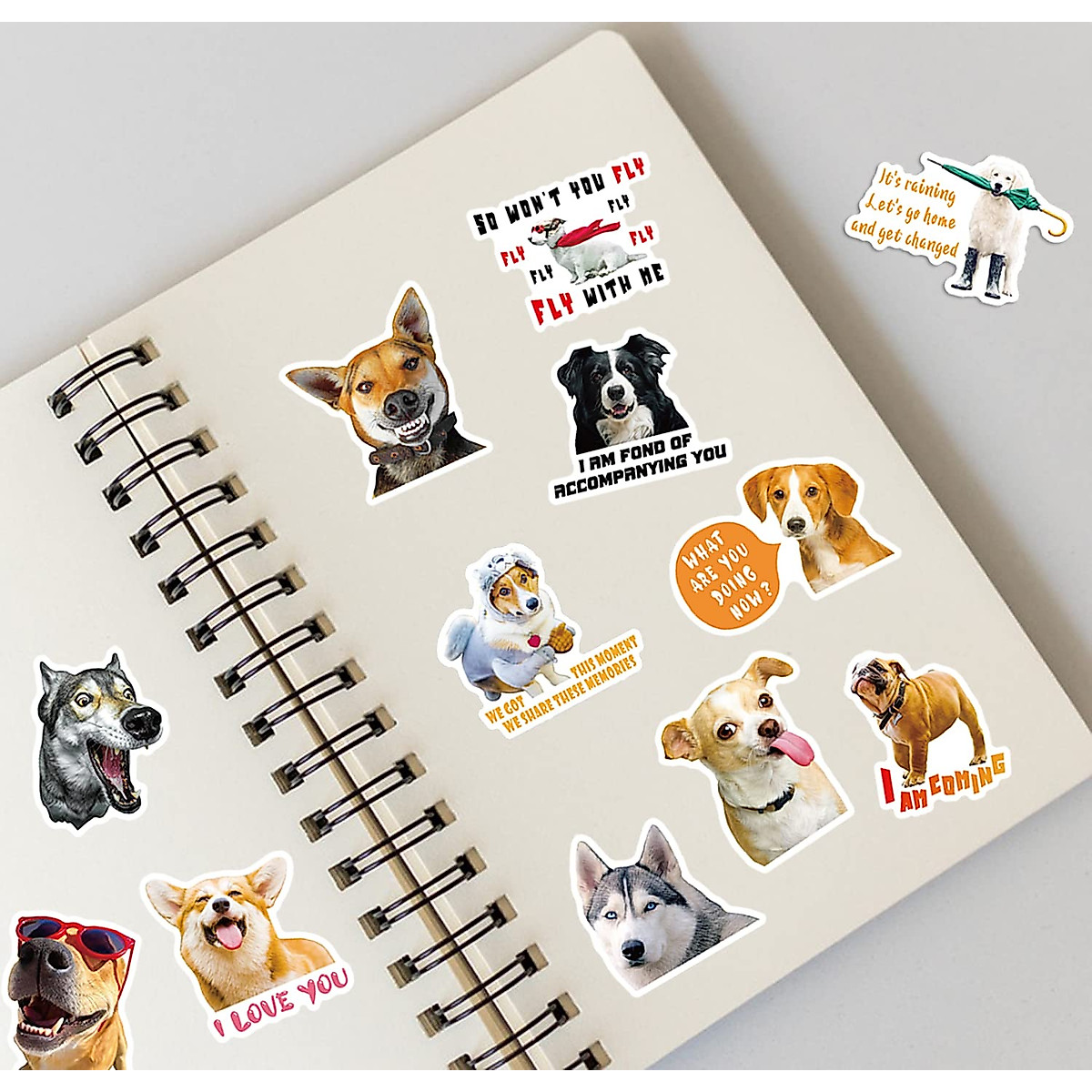 BELLSCHE 100Pcs Dog Stickers, Cute Dog Stickers for Adults Teens Kids, Waterproof Water Bottle Stickers Decals for Laptop Skateboard Scrapbook Phone Luggage Bicycle, (BELLSCHE-1)