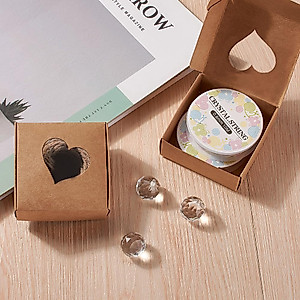 Airssory 90pcs 3x3 Inch(7.5x7.5cm) Paper Candy Boxes with Heart Window Bakery Box Gift Box Square for Singlepack Dessert Small Giftbox Packing