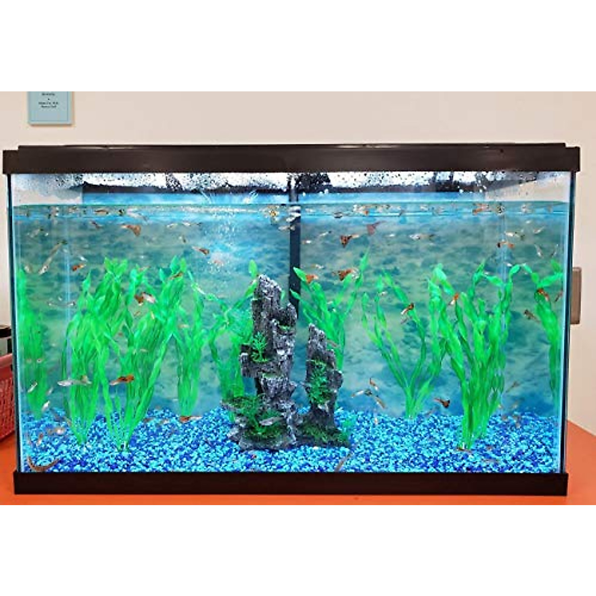 Saim Aquarium Decorations - Mountain View Stone Ornament Artificial Tree Rock Cave Mountain Landscape Fish Tank Decoration