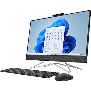 HP 2023 24'' FHD IPS Touch All-in-One Desktop PC Intel 4-Core Pentium Silver J5040 Intel UHD Graphics 8GB DDR4 256GB NVMe SSD WiFi AC BT RJ-45 HDMI Webcam Wireless KB Mouse Windows 10 Pro w/RE USB