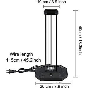 BAIMNOCM Germicidal UVC Lamp Light 38W UV Light sanitizer Ozone Disinfection lamp with Remote Control Timer for Car/Household/Pet Area