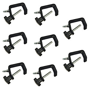 BORYLI Standard 6" C-Clamps DJ Truss Light Mounting for 44 Lbs Capacity (Pack of 8)