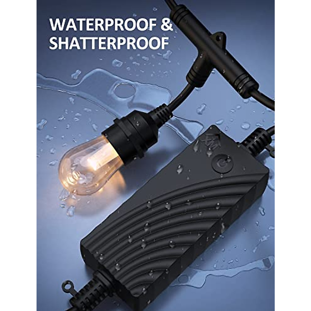 XMCOSY+ Outdoor String Lights, 98 Ft Smart RGB Patio Lights, App & WiFi Control LED String Lights Works with Alexa, IP65 Waterproof Color Changing RGBW Outdoor Lights with 30 Dimmable LED Bulbs