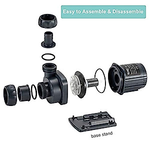 hygger 800GPH Quiet Submersible and External 24V Water Pump, with Controller (30%-100% Settings), Powerful Return Pump for Fish Tanks, Aquariums, Ponds, Fountains, Sump, Hydroponics (25W, 9.8ft)