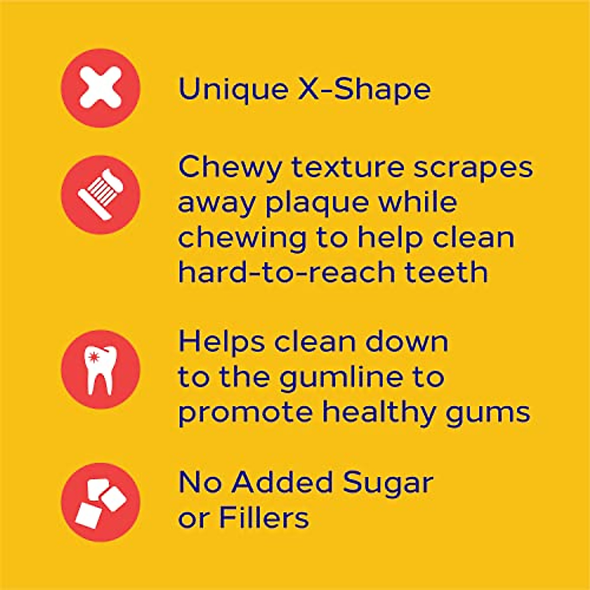 PEDIGREE DENTASTIX Large Dog Dental Treats Beef Flavor Dental Bones, 2.08 lb. Value Pack (40 Treats)