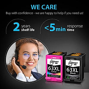 Smart Ink Remanufactured Ink Cartridge Replacement for HP 63XL 63 XL (Black & Color 2 Combo Pack) use with Deskjet 1110 1112 2130 3630 3632 Envy 4510 4516 4520 4522 4525 Officejet 3830 4650 4655 5220