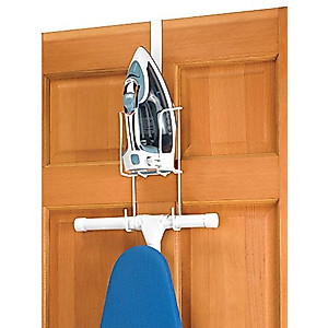 Whitmor Wire Over The Door Ironing Caddy - Iron and Ironing Board Storage Organizer