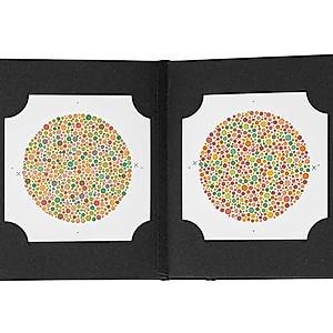 Ishihara Test Card Book, Color Vision Test Book with 38 Plate, Distinguish Between Colorblind Patients, Hidden Numbers and Category Design, Used to Judge The Degree of Color Vision Deficiency