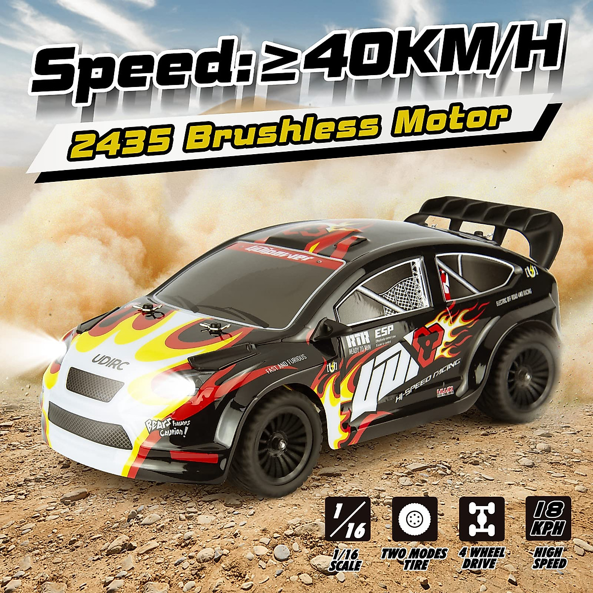 Cheerwing Brushless 1/16 High Speed Remote Control Car, 4WD 25MPH Fast RC Car RC Drift Car for Kids and Adults