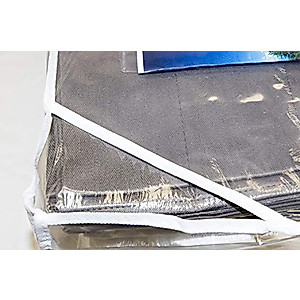 Clear Vinyl Zippered Comforter Storage Bags 13 x 19.5 x 6.5 Inch with 9 x 9 Insert Pocket and Display Cutout 5-Pack