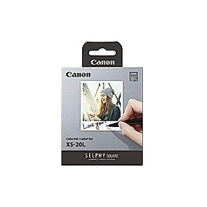 Canon Color Ink/Label Set XS-20L (20 Sheets), Compatible to Canon SELPHY Square Printer