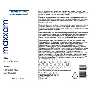 Maxxam Alive Cleansing Shampoo for Hair Growth and Scalp Care, Fermented Rice Shampoo for Clean and Youthful Hair