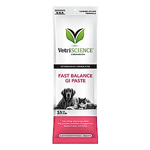 VetriScience Fast Balance GI Paste for Dogs and Cats, 35cc - Gastro Intestinal Support for Gut Health and Food Sensitivites