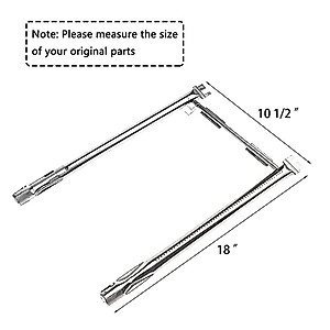 Hisencn 69785 Stainless Steel Burner Tubes Pipe, 7642 Grill Igniter for Weber Spirit 210, Spirit E-210, S-210, Gas Grill Models with Up Front Controls