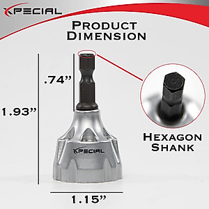 Deburring External Chamfer Tool, with Tungsten Carbide Blade, Deburring Chamfering Drill Bit, Remove Burr Tools Quick Release Hex Shank. Improved Durability and Sharpness. Fits 1/8" to 3/4".