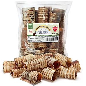 Green Butterfly Brands Dog Chews – Beef Trachea Dog Treat Chew Made in USA. Grass Fed Farm-Raised American Beef. Glucosamine Rich for Healthy Joints. All Natural Dental Chew (3" 16 OZ)