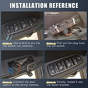 uxcell Master Driver Side Power Window Switch 7PP959858MDML Replacement for Porsche Cayenne 2011-2014 for Porsche Panamera 2010-2015