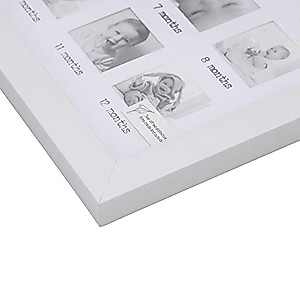 Ozgkee Newborn Baby Picture Frame My First Year Frame Baby Photo Frame 12 Month Baby Keepsake Frames Monthly Milestone Desktop Picture Frame for Photo Memories Baby 1st Birthday Mothers Day Gift