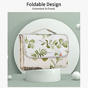 Insular Baby Splat Mat for Under High Chair/Arts/Crafts, Anti Slip and Waterproof Splash Mat for Floor, Portable Picnic Mat, 51x51 Inch, Rabbit