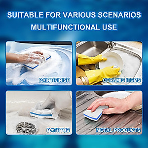 M. Neat Upgrade Melamine Sponge, 20 Pack Extra Thick More Lasting 3X Density Premium Magic Sponge Eraser, Multi Surface Power Scrubber Foam Stain and Mark Removal Cleaning Pads