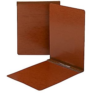 Smead Pressboard Report Cover, Metal Prong Top Fastener with Compressor, 2" Capacity, Letter Size, Red, 25 per Box (81725)